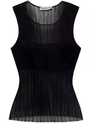 Simkhai Oakley Semi-sheer Tank Top - Black