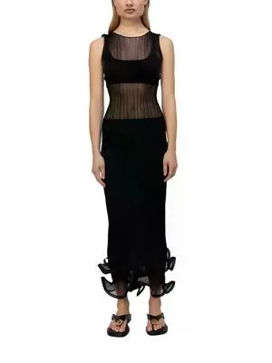 Simkhai Oakley Semi-sheer Tank Top - Black