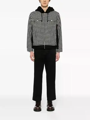 Undercover Check-pattern Hooded Jacket