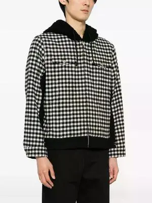 Undercover Check-pattern Hooded Jacket