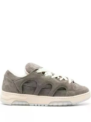 SANTHA Leather Sneakers - Grey