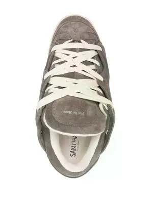 SANTHA Leather Sneakers - Grey
