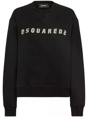 Dsquared2 Logo-print Cotton Sweatshirt - Black