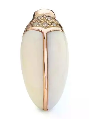 BIBI VAN DER VELDEN 18kt Mini Mammoth Scarab Stud Diamond Earring - Gold
