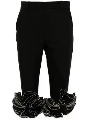 Coperni Zip-detail Ruffled Trousers - Black