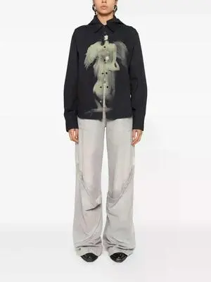 KUSIKOHC Printed Hooded Shirt