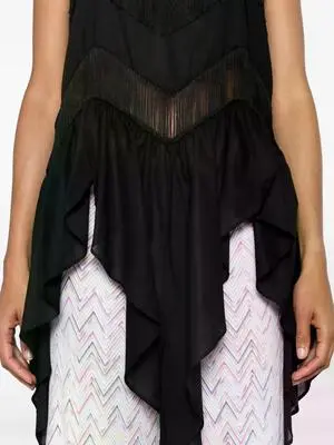 Pinko Fringed Draped Top