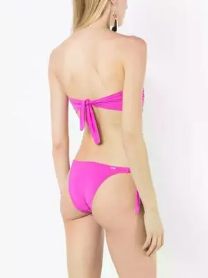 AMIR SLAMA Beaded-trim Bandeau Bikini