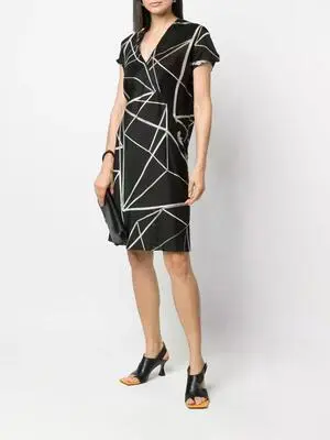 Rick Owens Geometric-print Wrap Dress