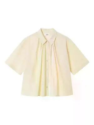 STUDIO TOMBOY Pleated Short-sleeve Shirt - Neutrals