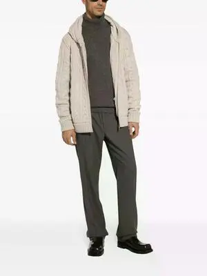 Dolce & Gabbana Cable-knit Virgin Wool-cashmere Hoodie