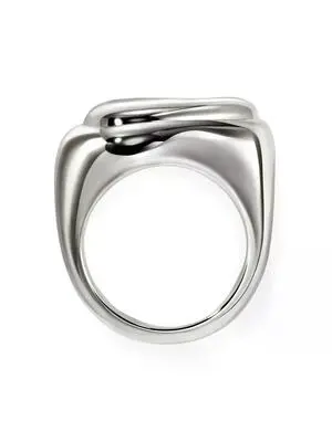 John Hardy Sterling Pebble Signet Ring