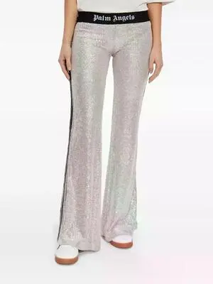 Palm Angels Sequin-embellished Flared Trousers
