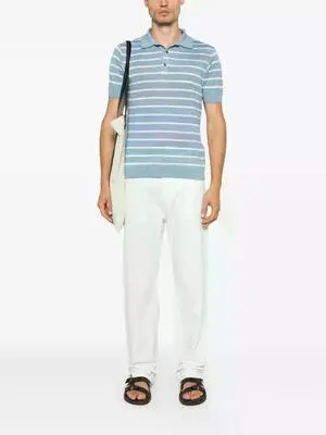 Paul & Shark Striped Linen Polo Shirt