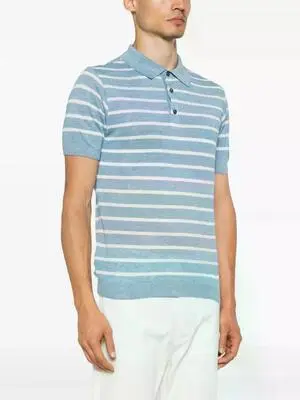 Paul & Shark Striped Linen Polo Shirt