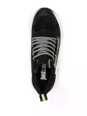 Just Cavalli Logo-print Lace-up Sneakers - Black