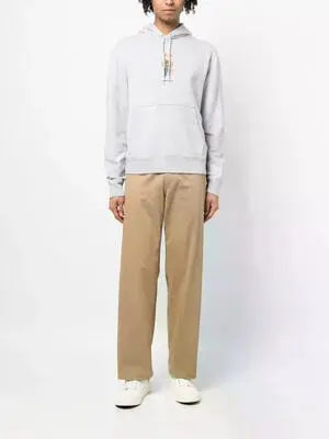 Maison Kitsuné Fox-print Mélange-jersey Hoodie