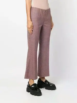 P.a.r.o.s.h Houndstooth Flared Trousers