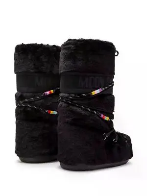 Moon Boot Icon Faux-fur Snow Boots - Black