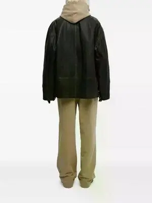 MAINLESS Scratched Leather Jacket