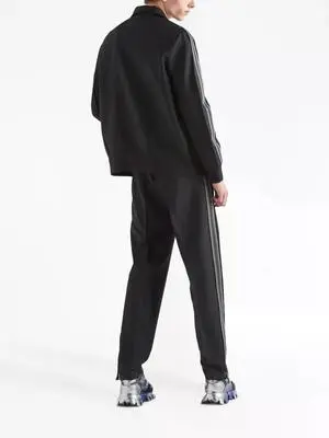 Prada Wool-mohair Trousers With Triangle Logo