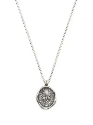 DOWER & HALL Phoenix Bird Talisman Sterling Necklace - Silver