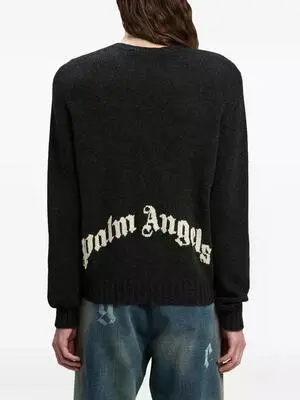 Palm Angels Curved-logo Wool Sweater