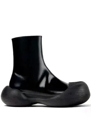 Camper Caramba Round-toe Leather Ankle Boots - Black