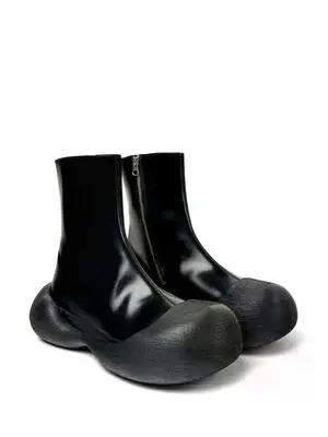 Camper Caramba Round-toe Leather Ankle Boots - Black