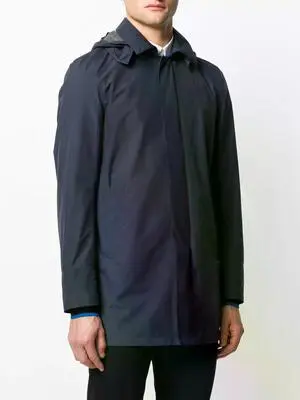 Herno Hooded Raincoat - Blue