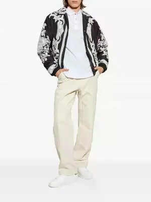 Versace Trousers With Logo Patch