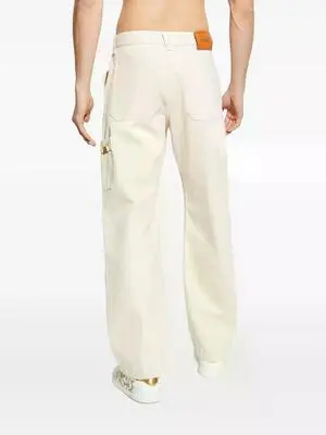 Versace Trousers With Logo Patch