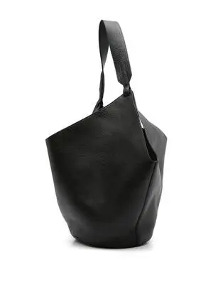 Khaite Medium Lotus Leather Tote Bag - Black