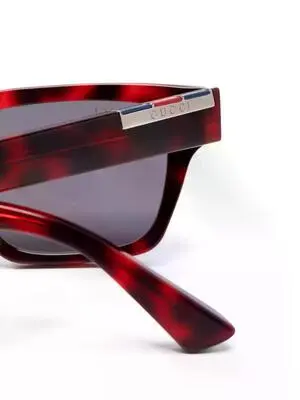 Gucci Square Frame Sunglasses - Red