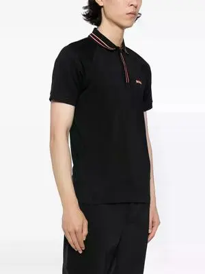 BOSS Logo-print Striped-trim Polo Shirt