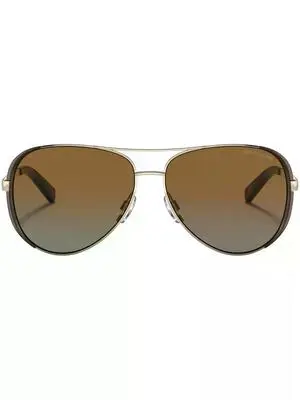 Michael Kors Chelsea Aviator Sunglasses - Gold