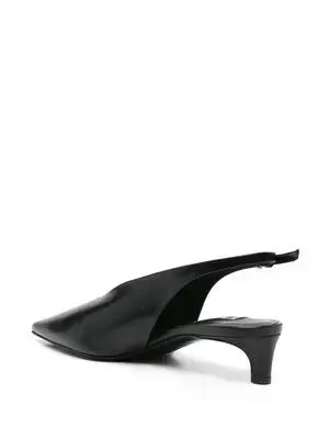 JIL SANDER 35mm Leather Pumps - Black