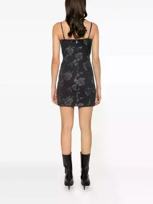 ROTATE BY BIRGER CHRISTENSEN Cloqué-effect Mini Dress - Grey