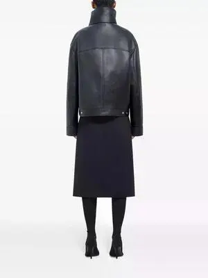 COURREGES Oversized Leather Jacket
