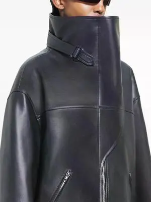 COURREGES Oversized Leather Jacket