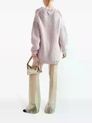 Prada Pressed-crease Organza Trousers