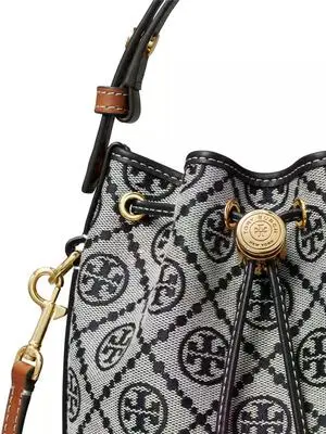 Tory Burch T Monogram Mini Bucket Bag - Blue