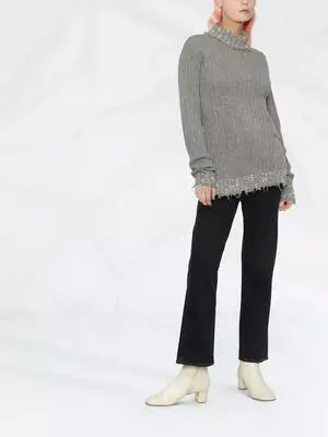 Marni Raw-cut Edge High-neck Knitted Jumper