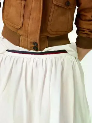 Miu Miu Slubbed Poplin Skirt With Bandana Print