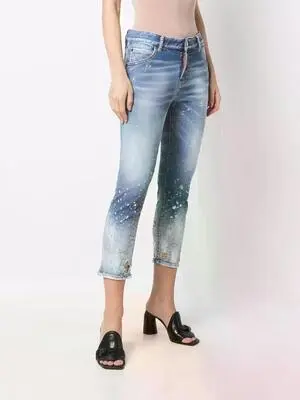 Dsquared2 Cropped Distressed-effect Skinny Jeans