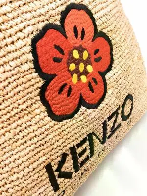 Kenzo Boke Flower Raffia Tote Bag