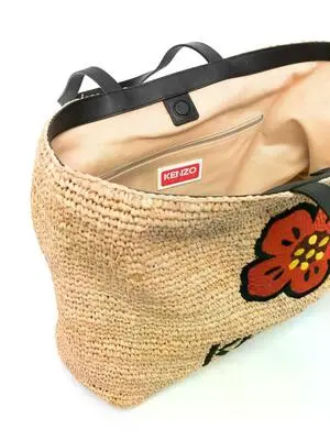 Kenzo Boke Flower Raffia Tote Bag