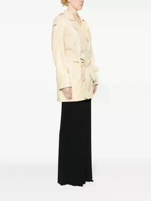 Attico Double-breasted Leather Coat