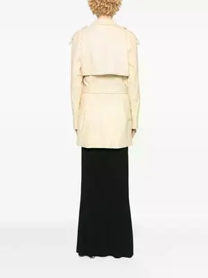Attico Double-breasted Leather Coat