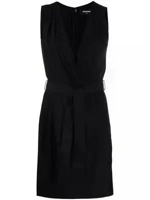 Dsquared2 Belted Silk-crepe Dress
